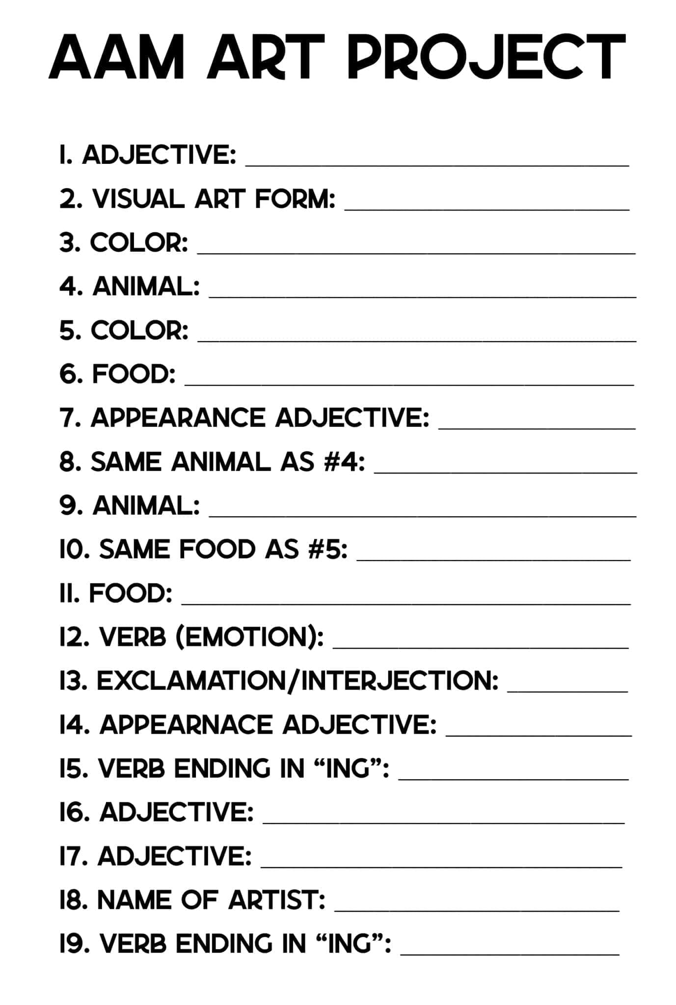 AAM Mad Libs - Akron Art Museum